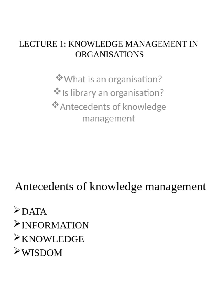 Knowledge Management in Organizations | PDF | Librarian | Libraries