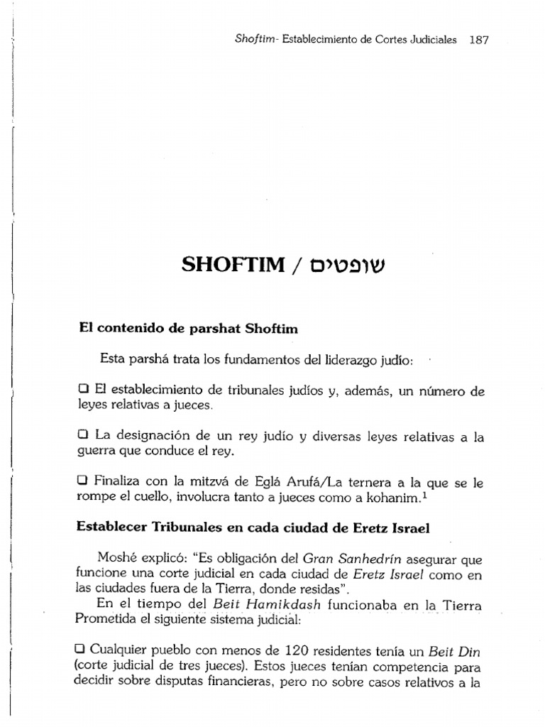 Parashá 48 Shoftim. El Midrash Dice | PDF