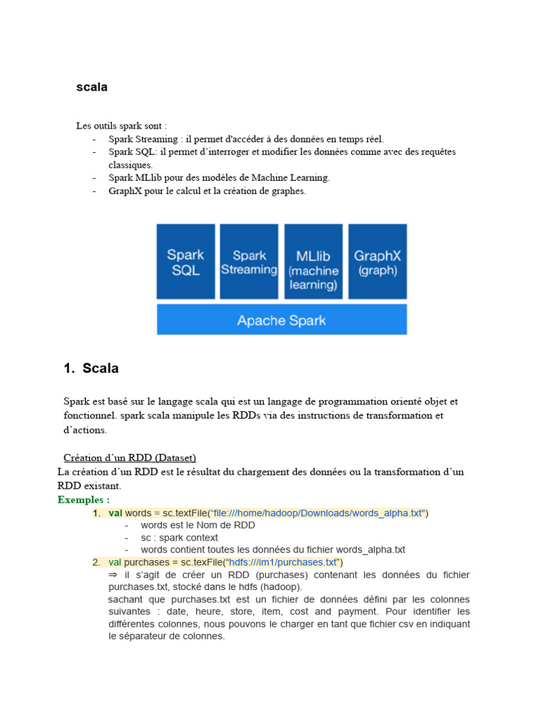 Introduction à Spark avec Scala | PDF | Apache Spark | Gestion informatique