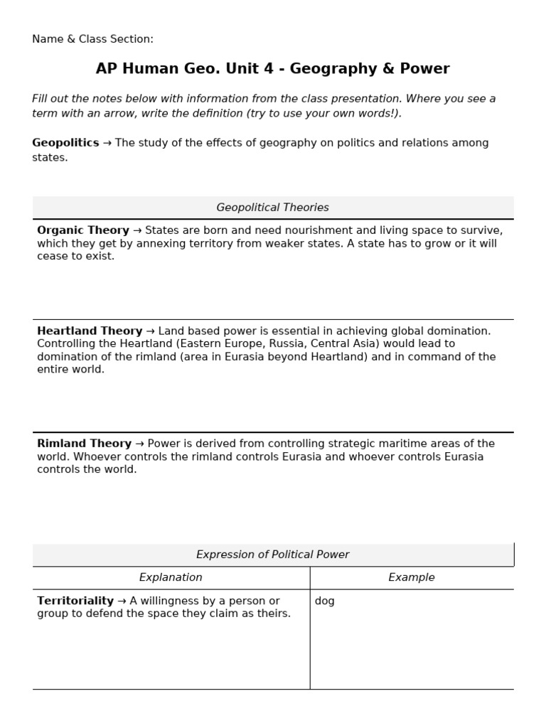 4.4 +geopolitics+ +Power+Guided+Notes | PDF