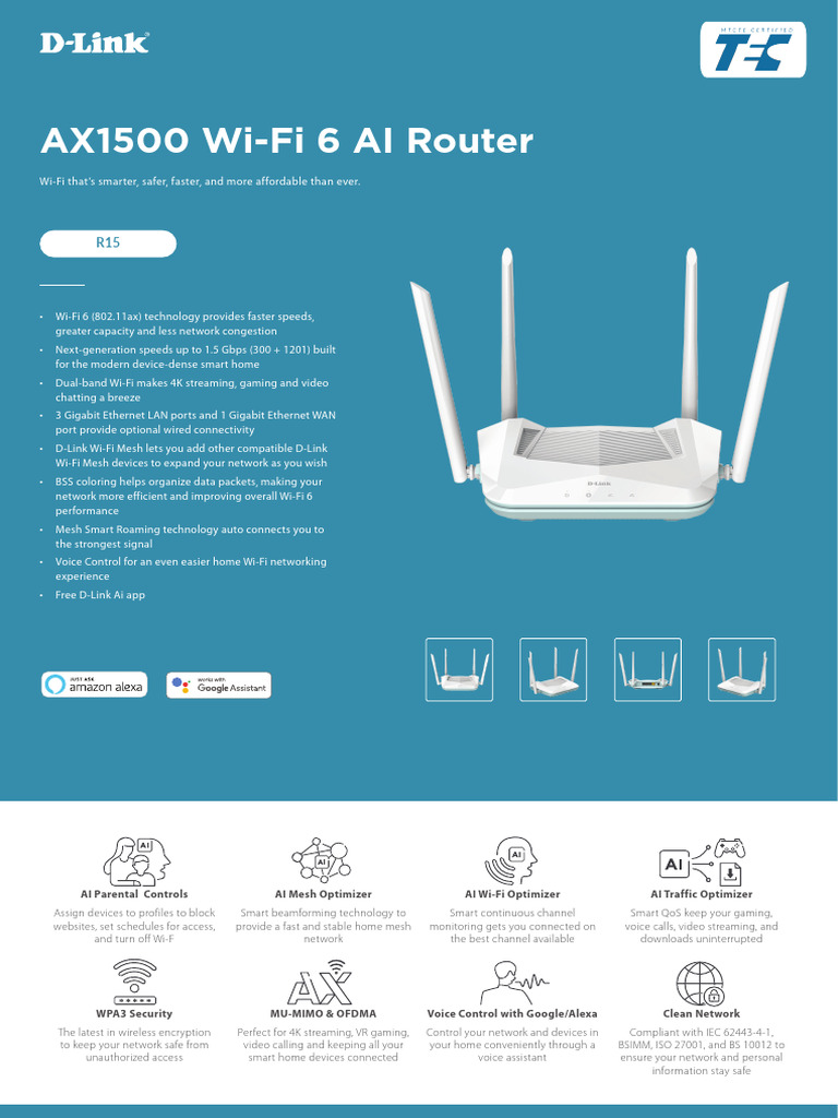 R15_A1_Datasheet_IN | PDF | Wi Fi | Computer Network