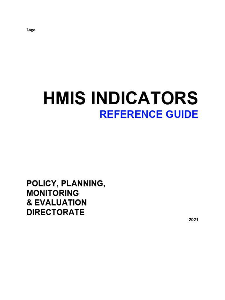 HMIS, Indicator Reference September - 15 - 2021 | PDF | Childbirth ...