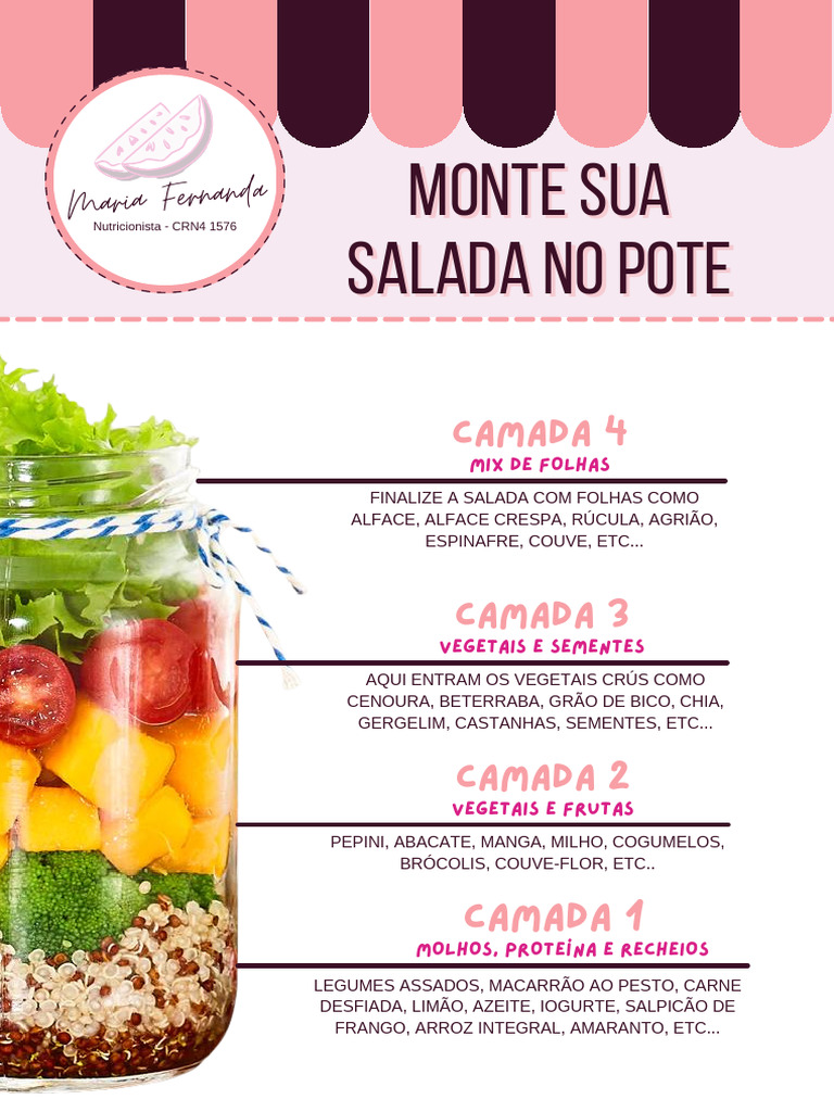 Cópia de monte sua salada no pote _20240403_065300_0000 | PDF | Culinária | Legumes