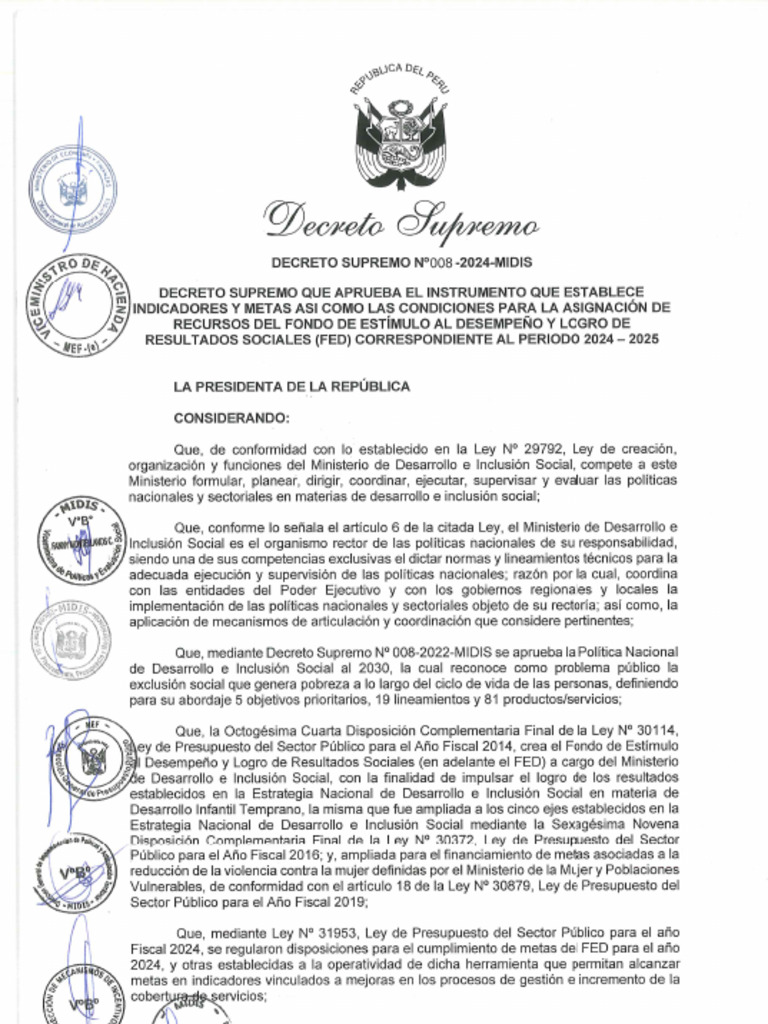 DECRETO SUPREMO N° 008-2024-MIDIS[1] | PDF