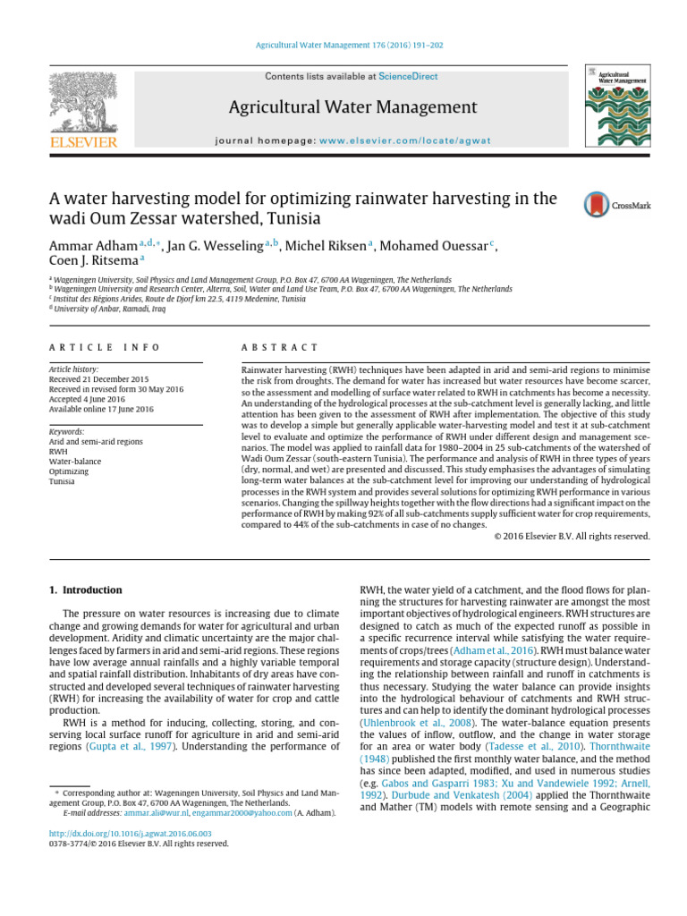 3rd_ A water harvesting model for optimizing rainwater harvesting in ...