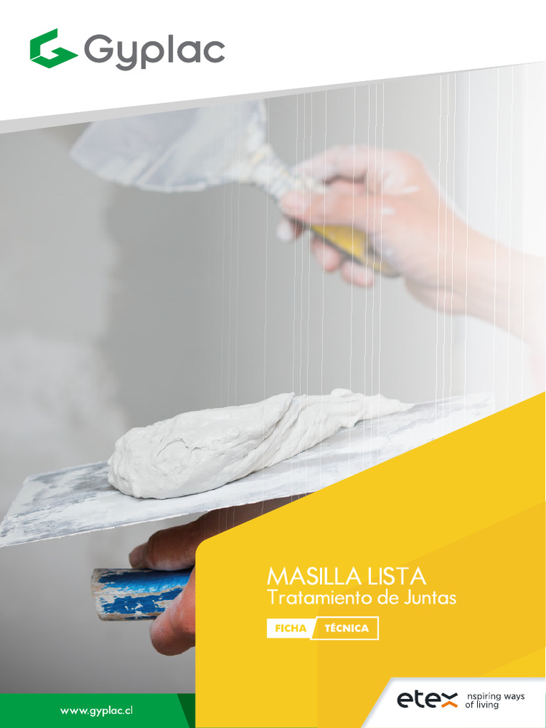 Masilla Lista Gyplac - Ficha Tecnica | PDF