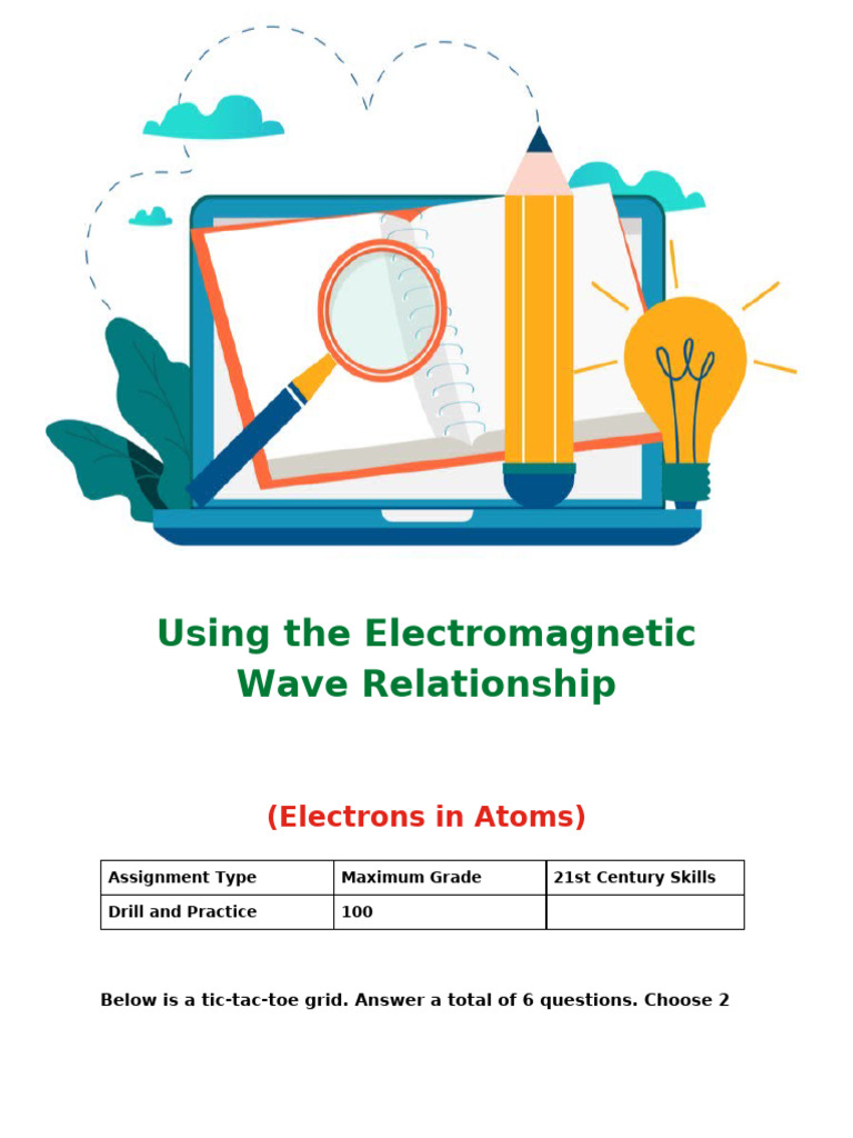 Using The Electromagnetic Wave Relationship - Assignment | PDF