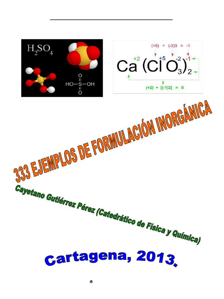 Ejercicios de Formulación Inorgánica Modificados 22-23 | PDF | Ácido | Hidróxido