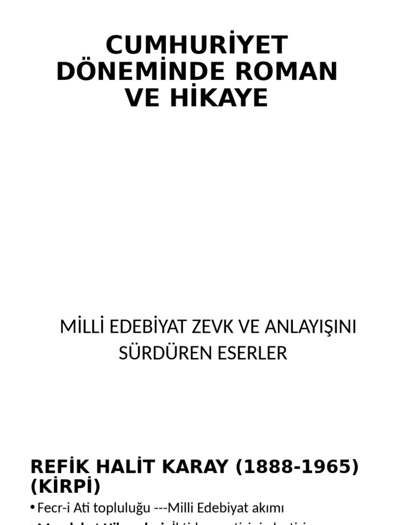 Milli Edbt Roman | PDF