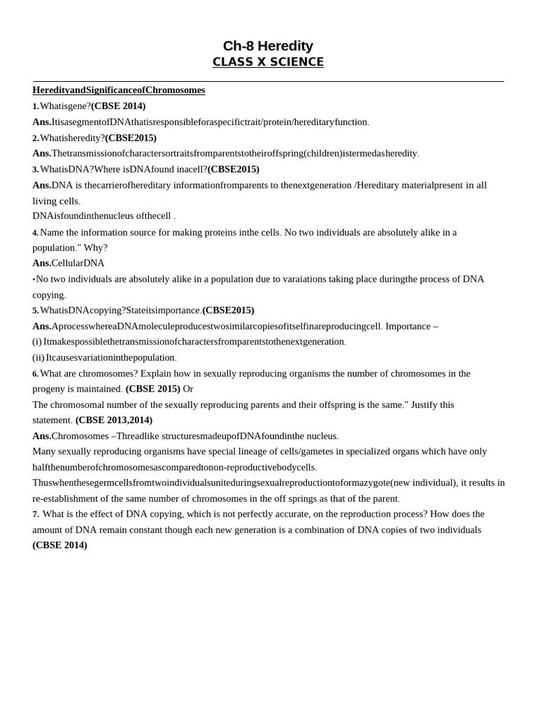 Understanding Heredity and Chromosomes | PDF | Reproduction | Sexual ...