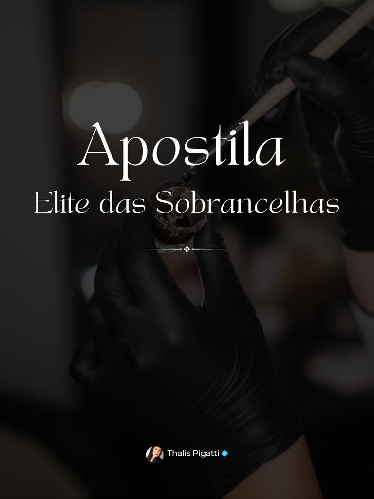 Elite Das Sobrancelhas Apostila Para Designer De Sobrancelhas Pdf