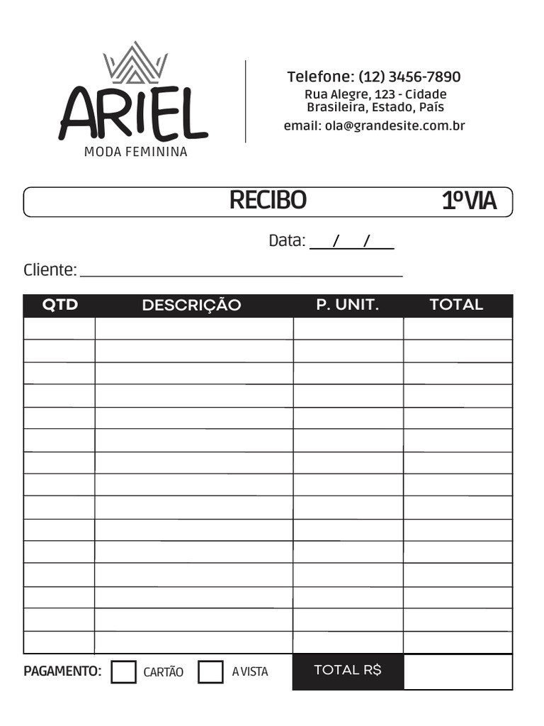 Talão de Recibo Documento A5 Preto e Branco - 20250115 - 165838 - 0000 ...