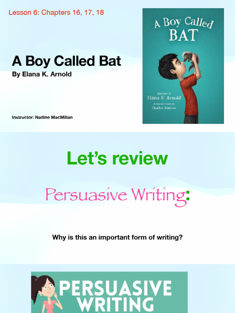A Boy Called Bat: Lesson 6 Overview | PDF