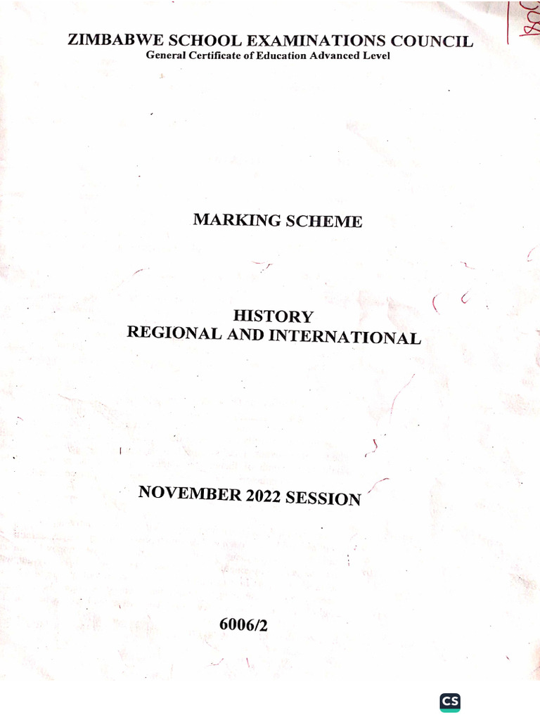 History A Level p2 2022 Marking Scheme | PDF