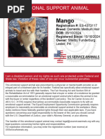 DOT Service Animal Relief Attestation Form | PDF | Making False ...