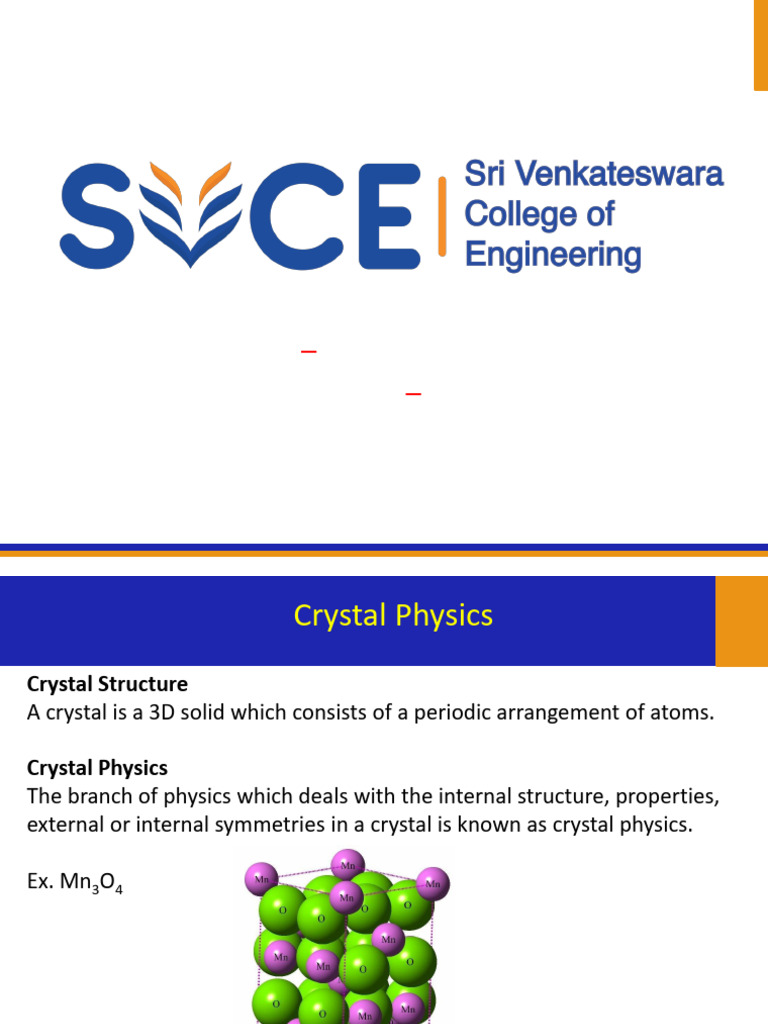 Unit - 3 Crystal Physics | PDF | Crystal | Crystallite