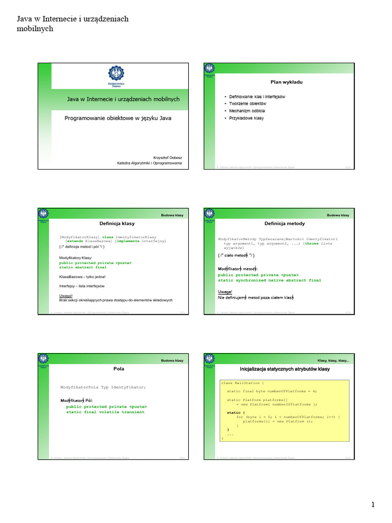 Java.w02.Programowanie Zorientowane Obiektowo | PDF