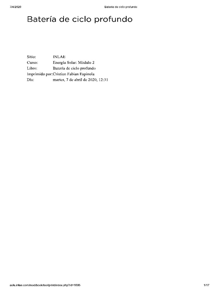 Batería de ciclo profundo | PDF