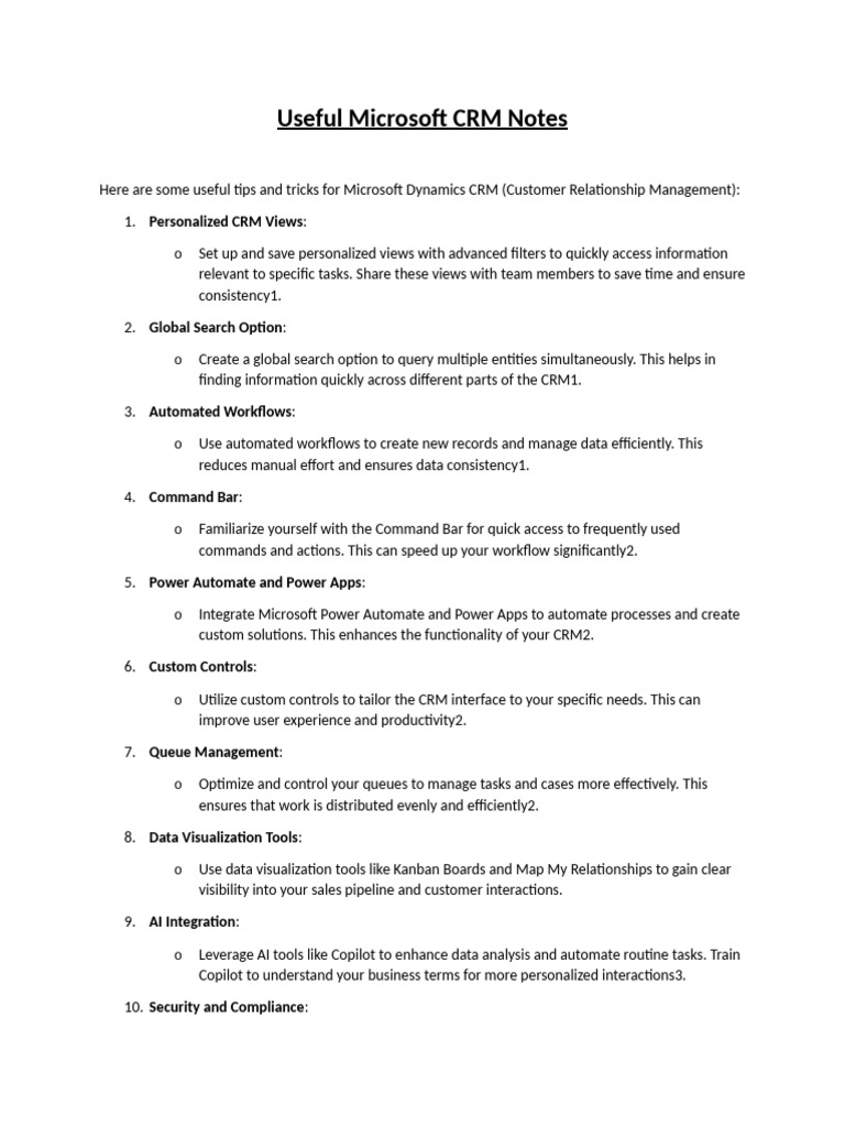 Microsoft Dynamics CRM Tips & Tricks | PDF | Customer Relationship ...