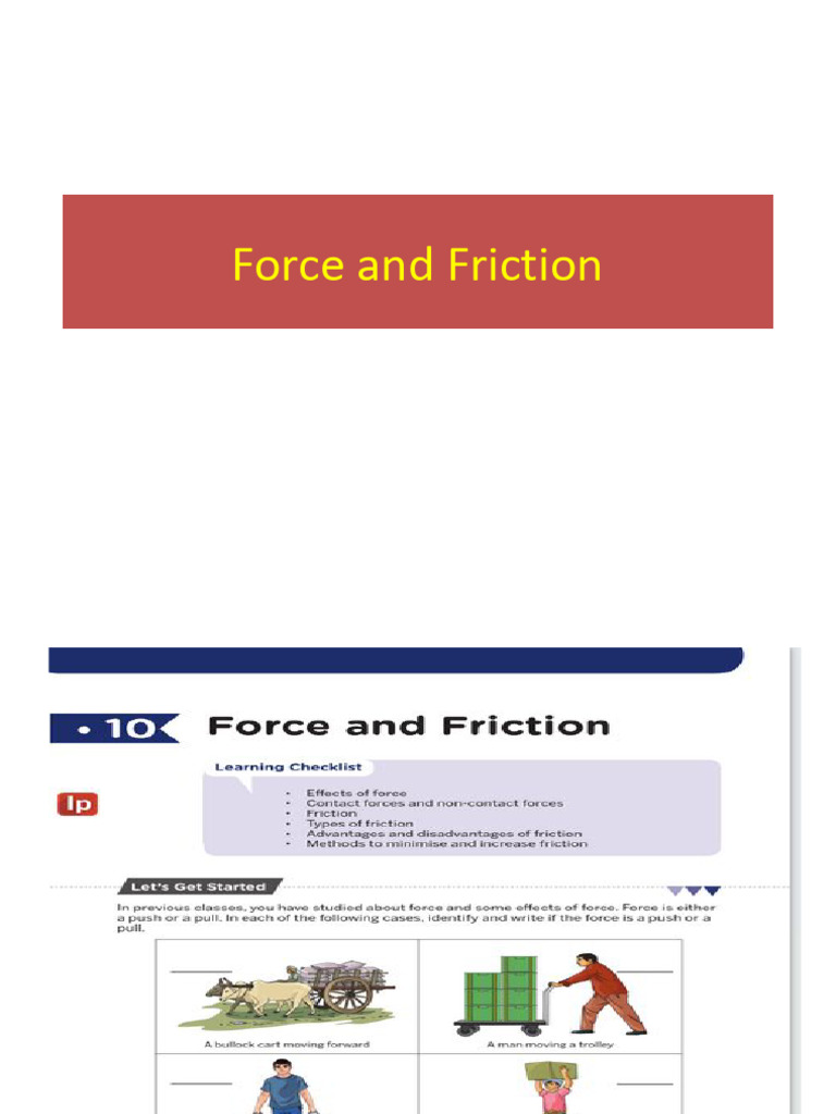 L-10Force and Friction Notes | PDF | Force | Friction