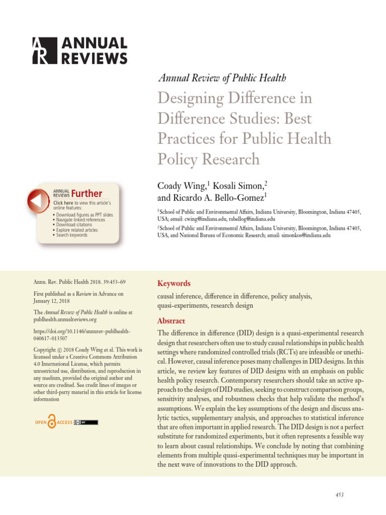 Meilleure Pratique Du Diff in Diff | PDF | Randomized Controlled Trial ...