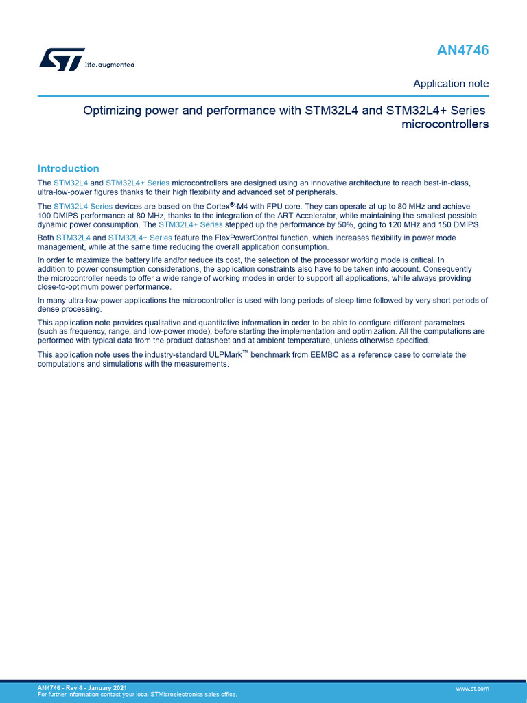 an4746-optimizing-power-and-performance-with-stm32l4-and-stm32l4-series-microcontrollers ...