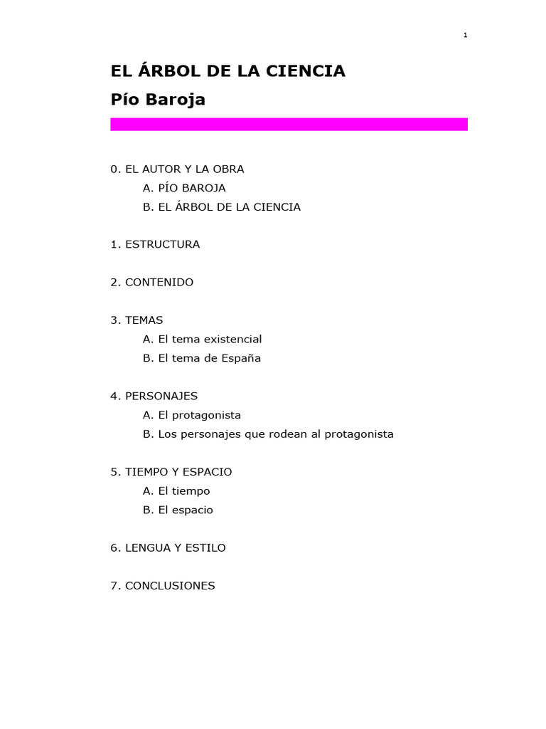 2-Bach LCL GU-A 1 El - Rbol de La Ciencia - 241115 - 072150 | PDF | Novelas | Existencialismo