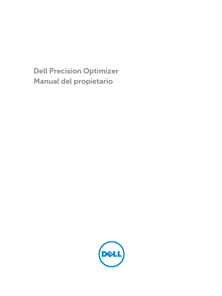 Dell Precision Perfmn Optmzr - Users Guide - Es MX | PDF | Botón ...