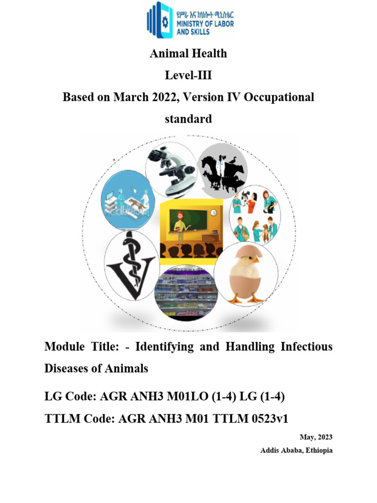 1 M Identifying and Handling Infectious Diseases of Animals TTLM | PDF ...