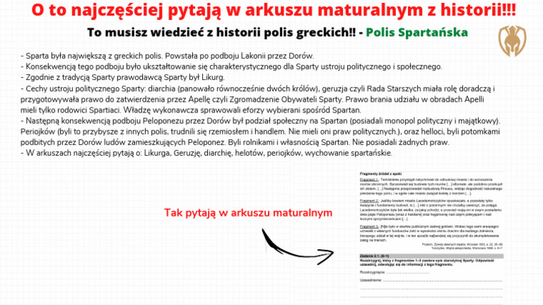 Sparta Notatka Maturalna PDF | PDF