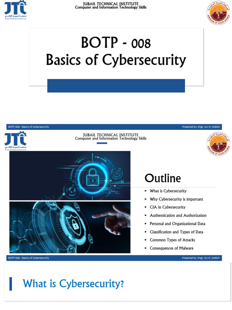 1 Introduction To Cybersecurity Pdf Security Computer Security