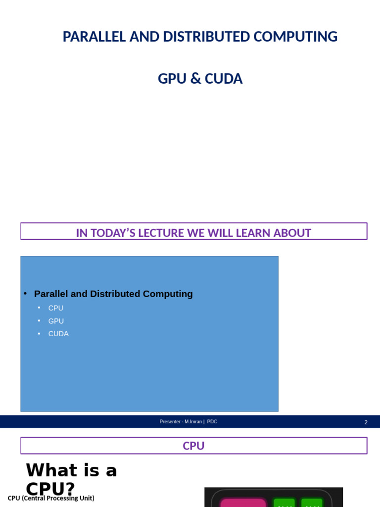 Lecture-12-PDC - CUDA | PDF | Graphics Processing Unit | Shader