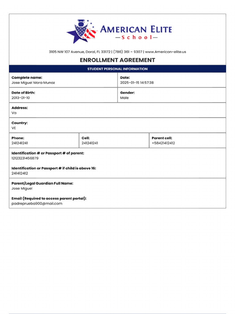 Student Enrollment Agreement | PDF