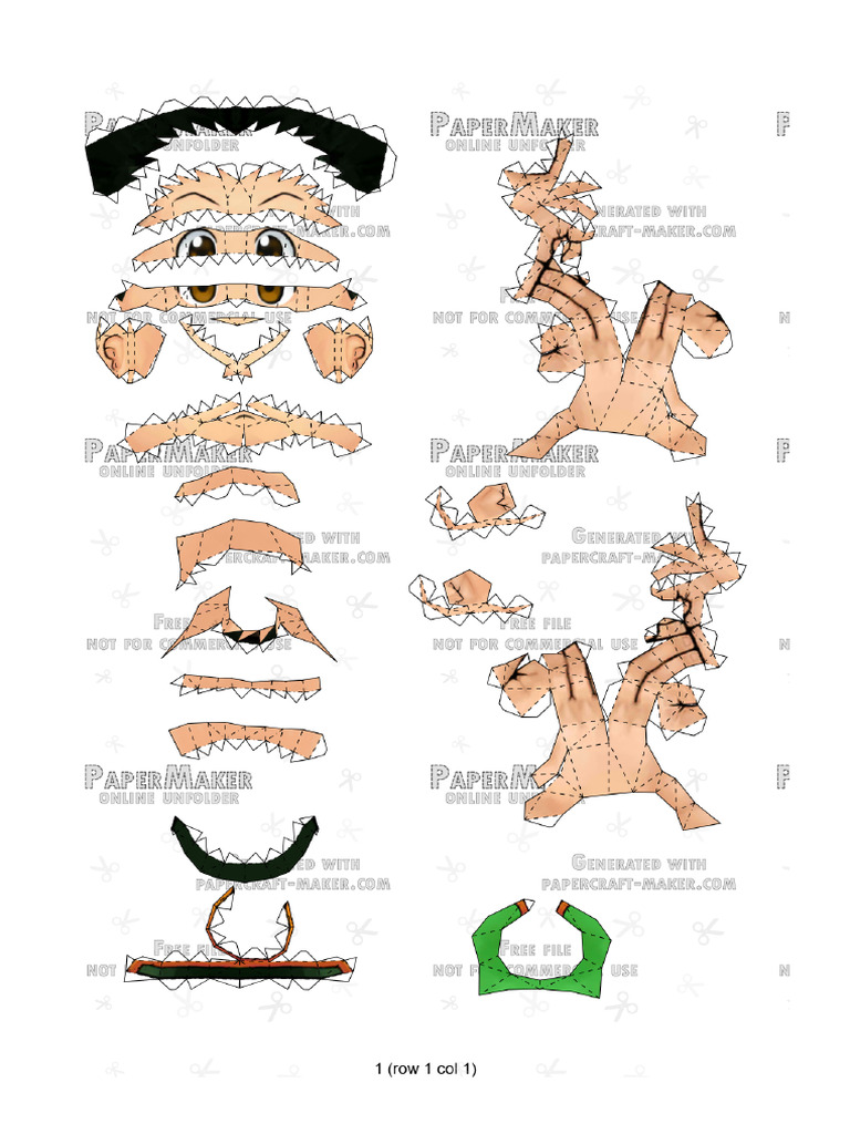 Hunter x Hunter Gon Freecss Line.p Nats Panit Papercraft Maker.com | PDF