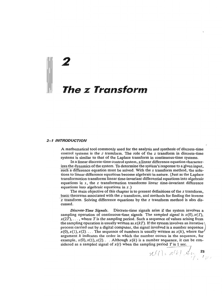 Ogata K Discrete Transformada z | PDF