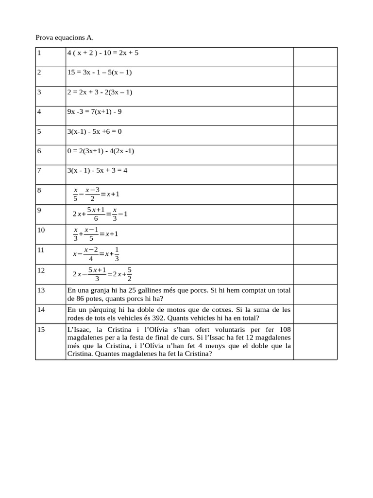 Prova_equacions_A | PDF