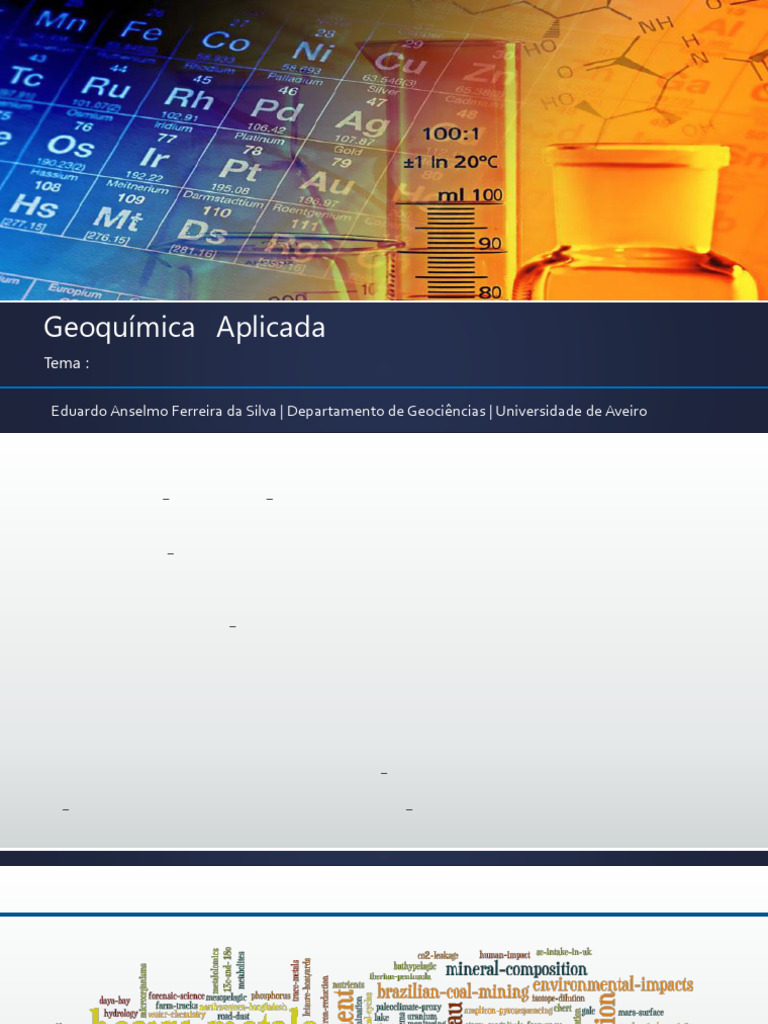 Geoquímica Aplicada Módulo 1 - Conceitos Gerais | PDF | Erosão | Água