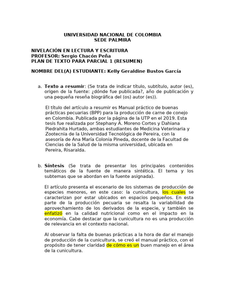 Plan_de_texto_LECTOVET_RESUMEN-_Kelly[1] | PDF | Carne | Granjas