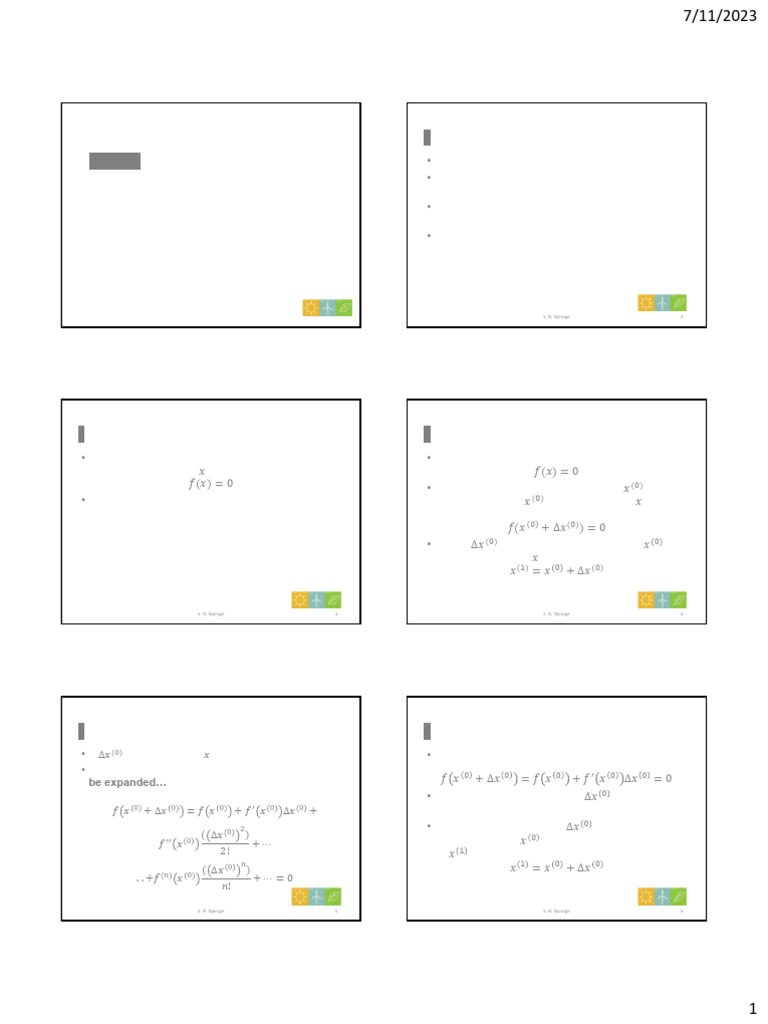 7 - Eee - 2511 - Newton Raphson - 2 | PDF | Applied Mathematics | Theoretical Computer Science