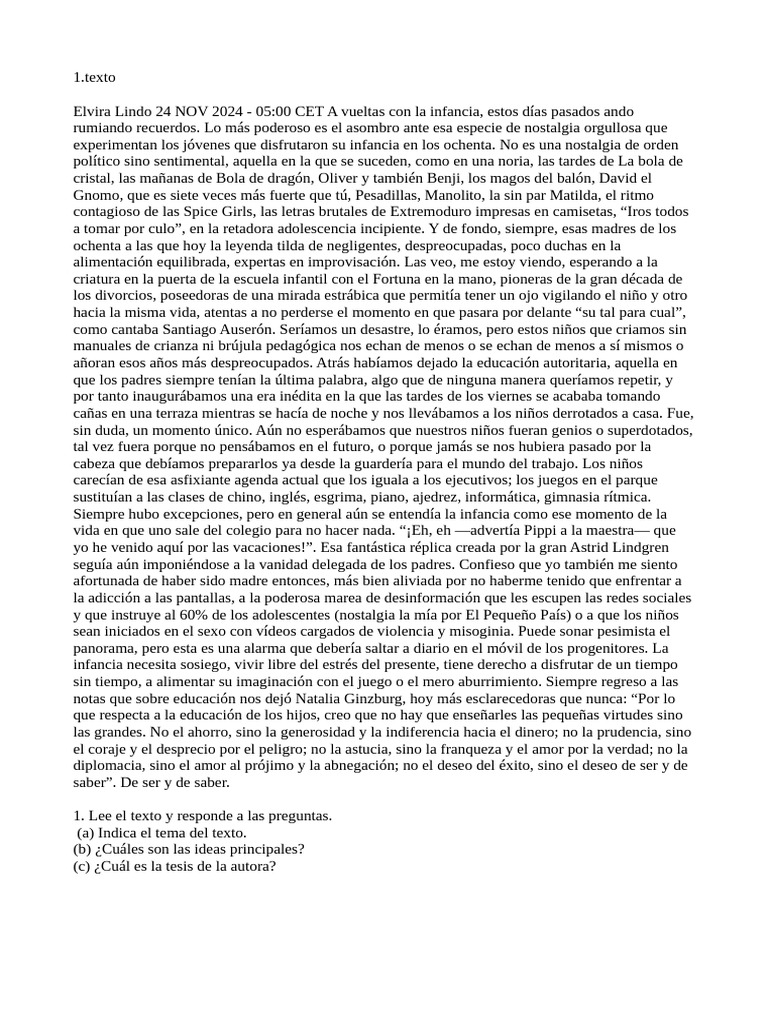 Examen Castellano | PDF