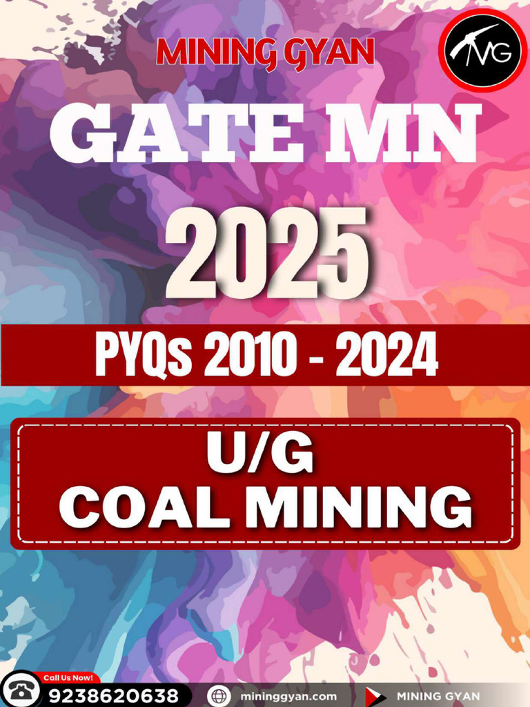 UG Coal Mining PYQs 2010-2024 | PDF