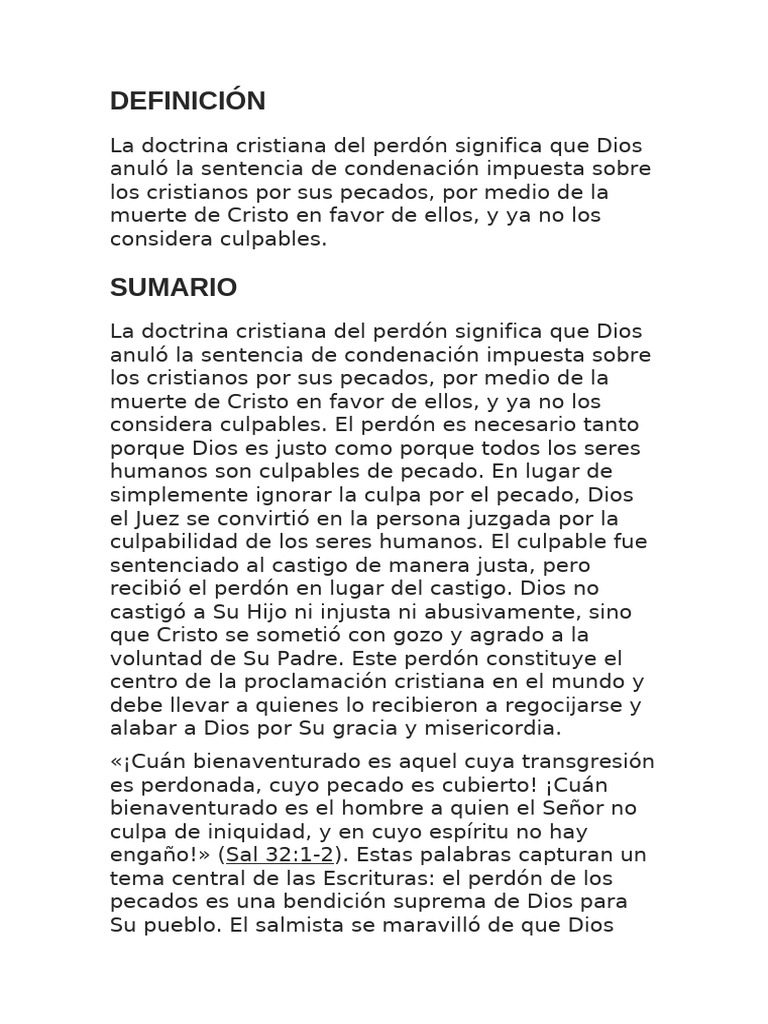 Definición | PDF | Pecado | Perdón
