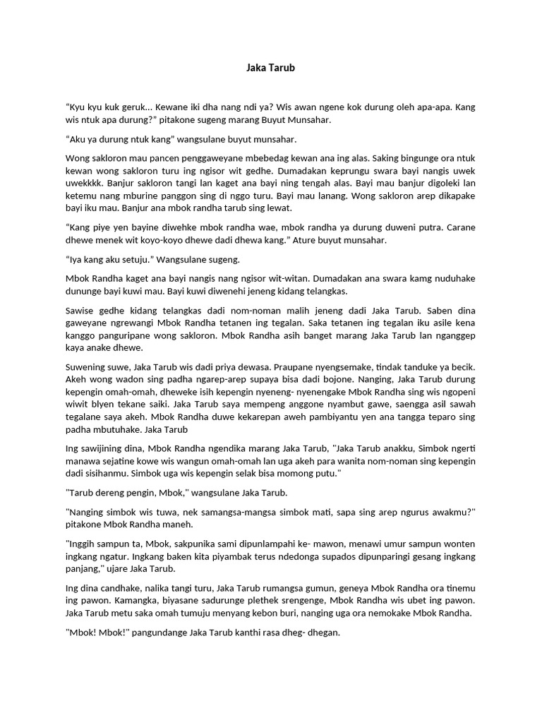 Jaka Tarub | PDF