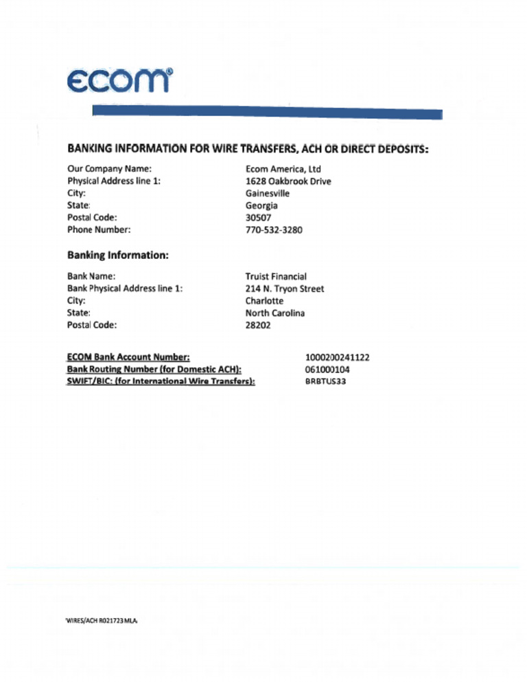 Wire Transfer Instructions May2023 Authorized | PDF