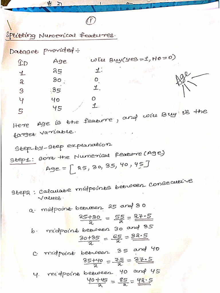 Splitting Numerical Features | PDF