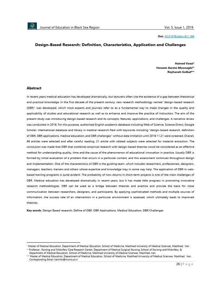 Design-Based Research Definition Characteristics A | PDF | Evaluation ...