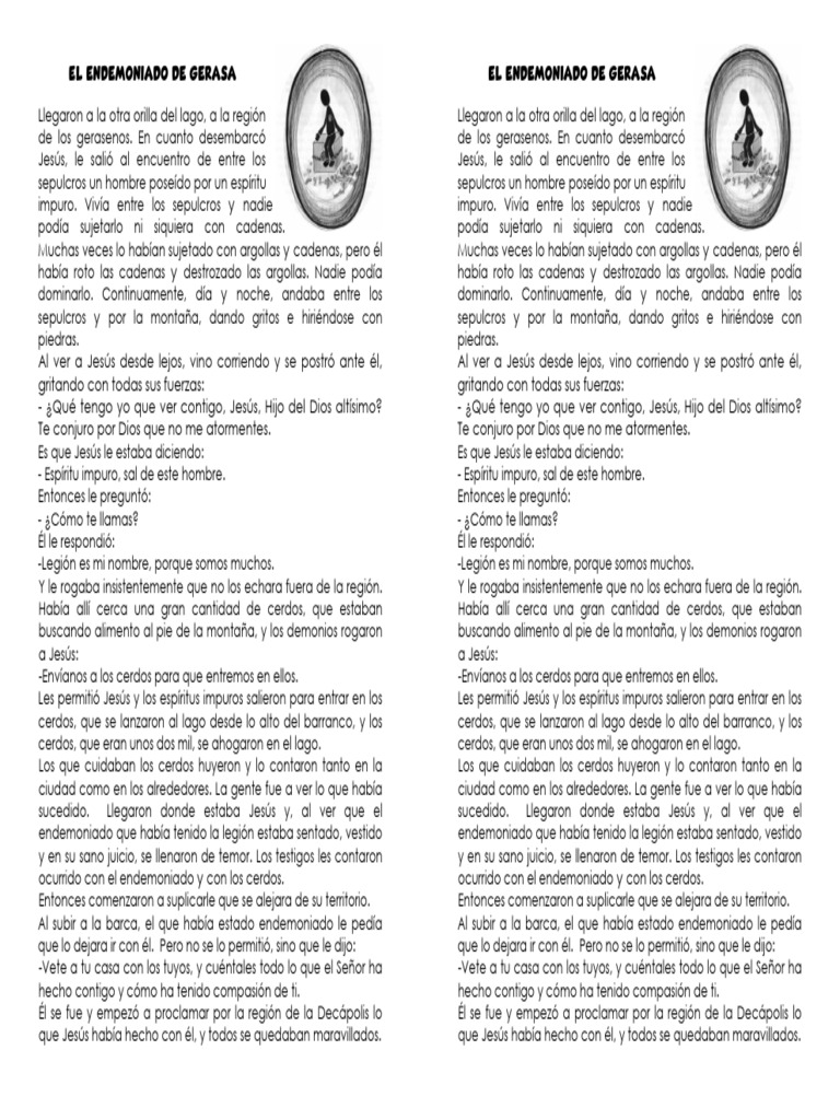 Jesús y el endemoniado de Gerasa | PDF