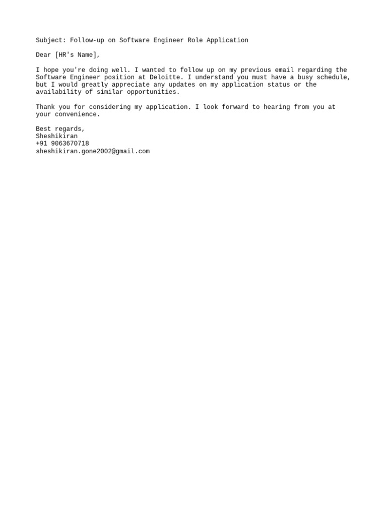 Follow Up Mail | PDF Follow Up Mail | PDF