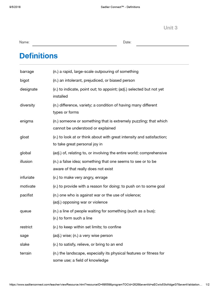 Sadlier Unit 3 | PDF | Psychological Concepts | Cognition