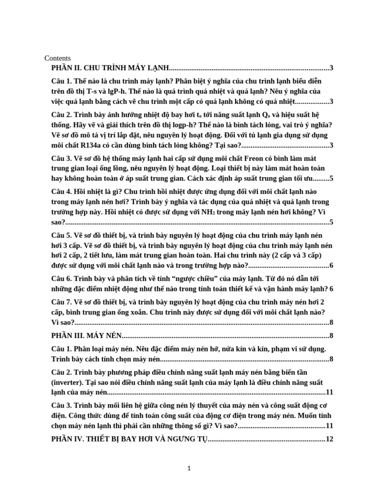 C3.Các thiết bị trong chu trình máy lạnh | PDF